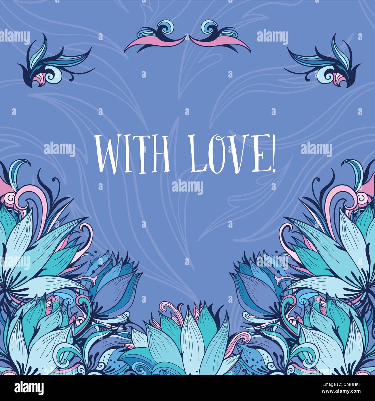 Card water lily Stock Vector Images - Alamy