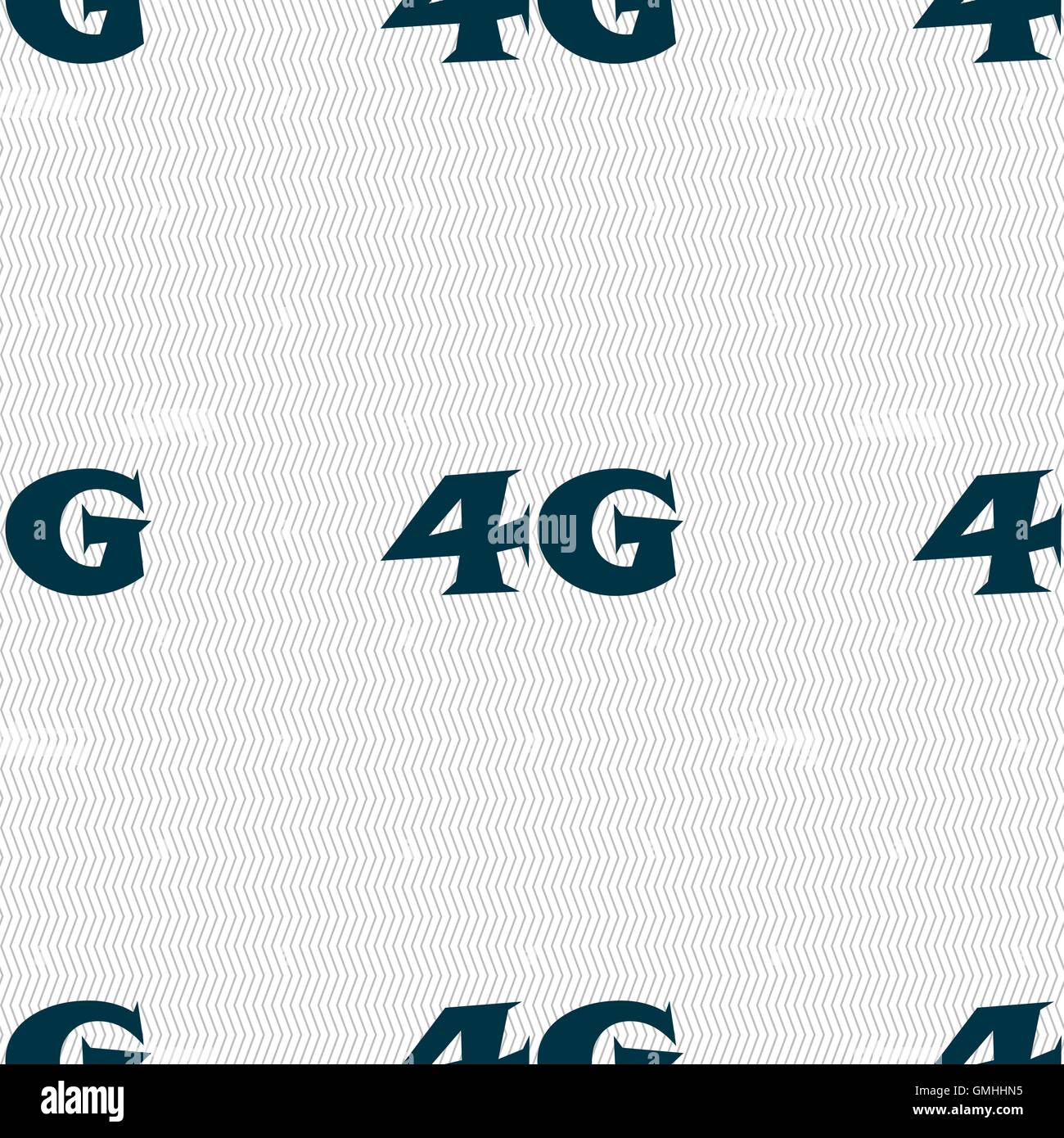 4G sign icon. Mobile telecommunications technology symbol. Seamless ...