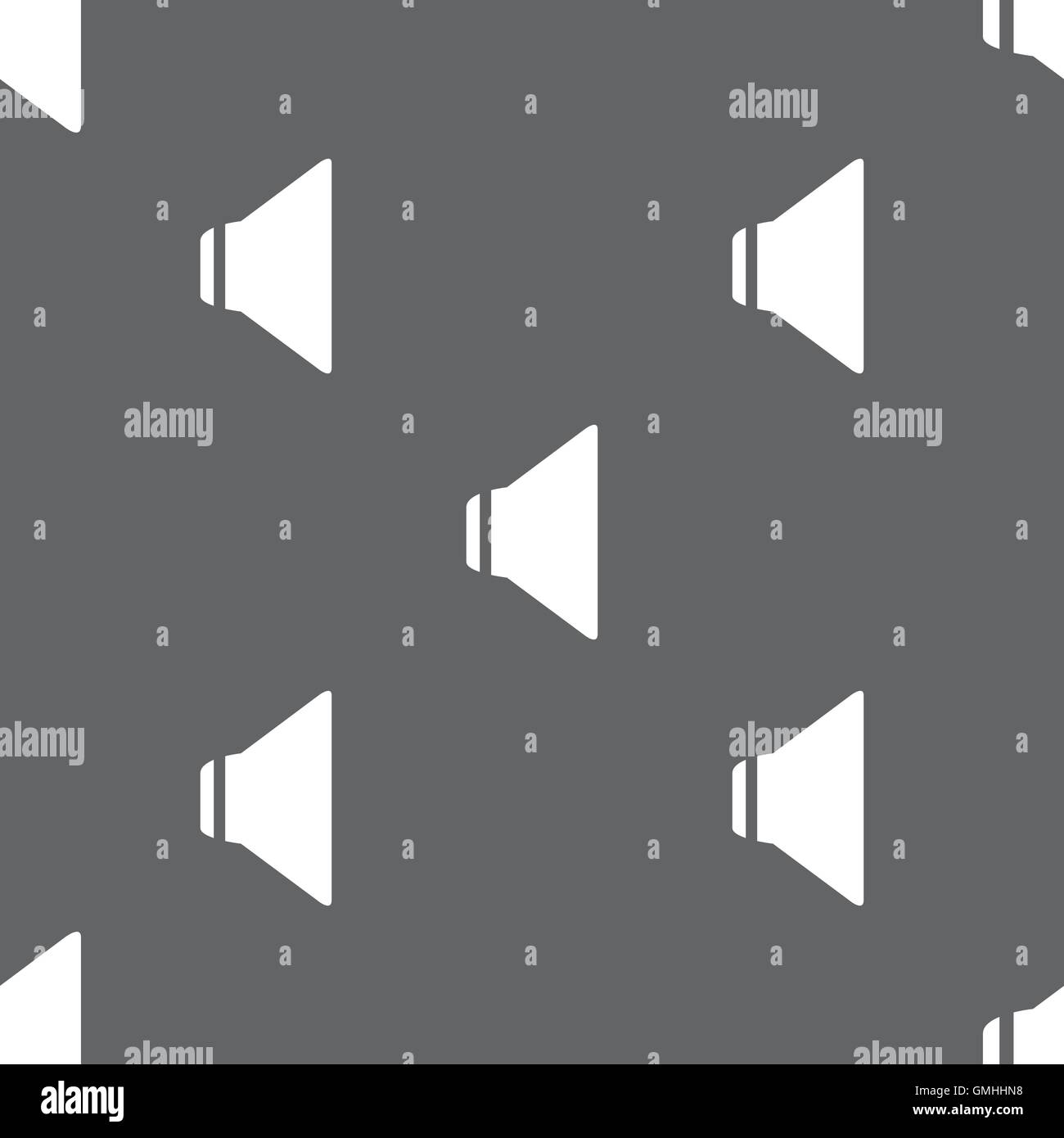 Speaker volume sign icon. Sound symbol. Seamless pattern on a gray ...