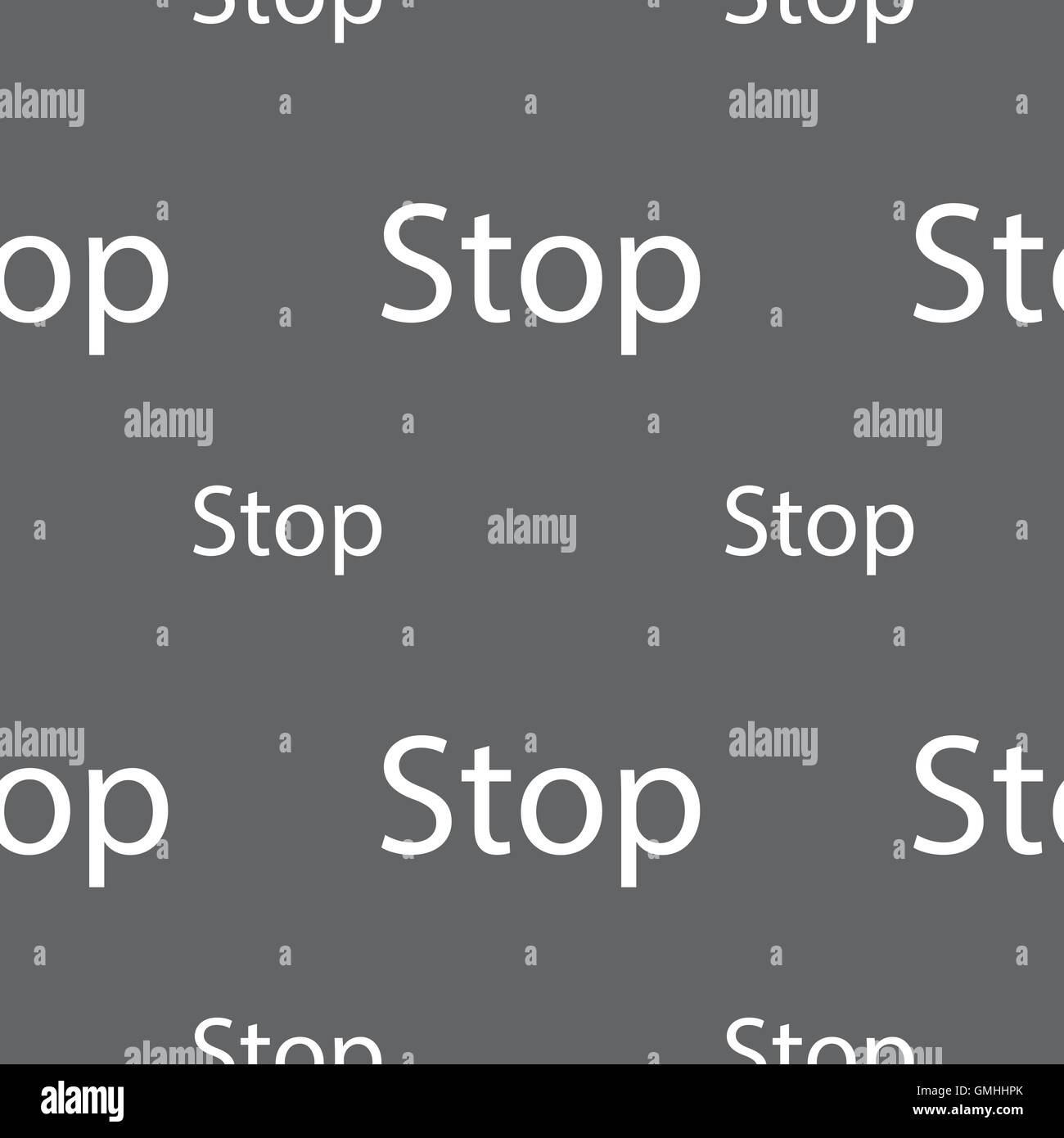 Traffic stop sign icon. Caution symbol. Seamless pattern on a gray ...