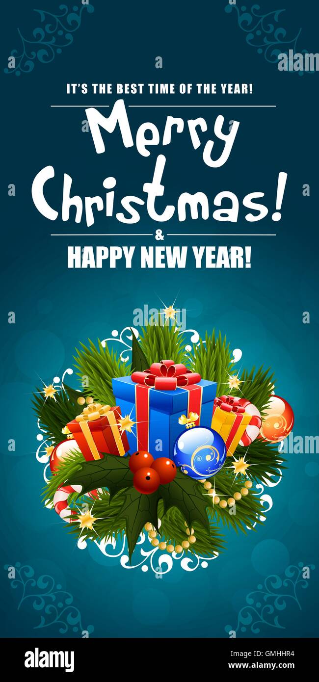 Gift christmas decor fir Stock Vector Images - Alamy