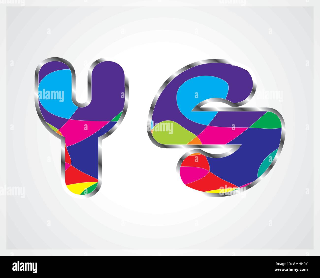 colorful shapes Alphabet Stock Vector Image & Art - Alamy