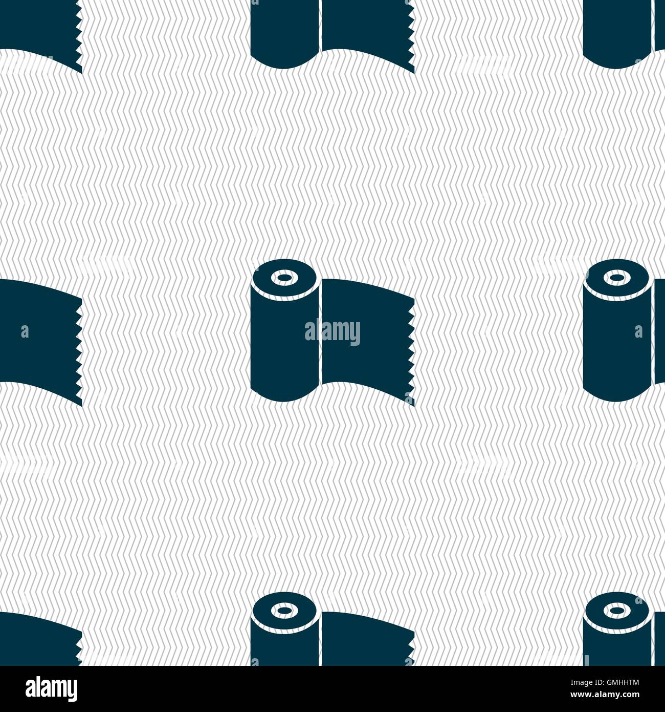 Toilet paper, WC roll icon sign. Seamless abstract background with ...