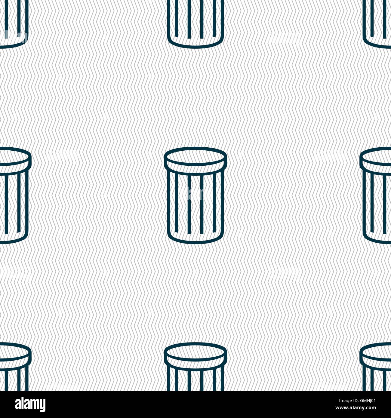 Recycle bin sign icon. Symbol. Seamless abstract background with ...