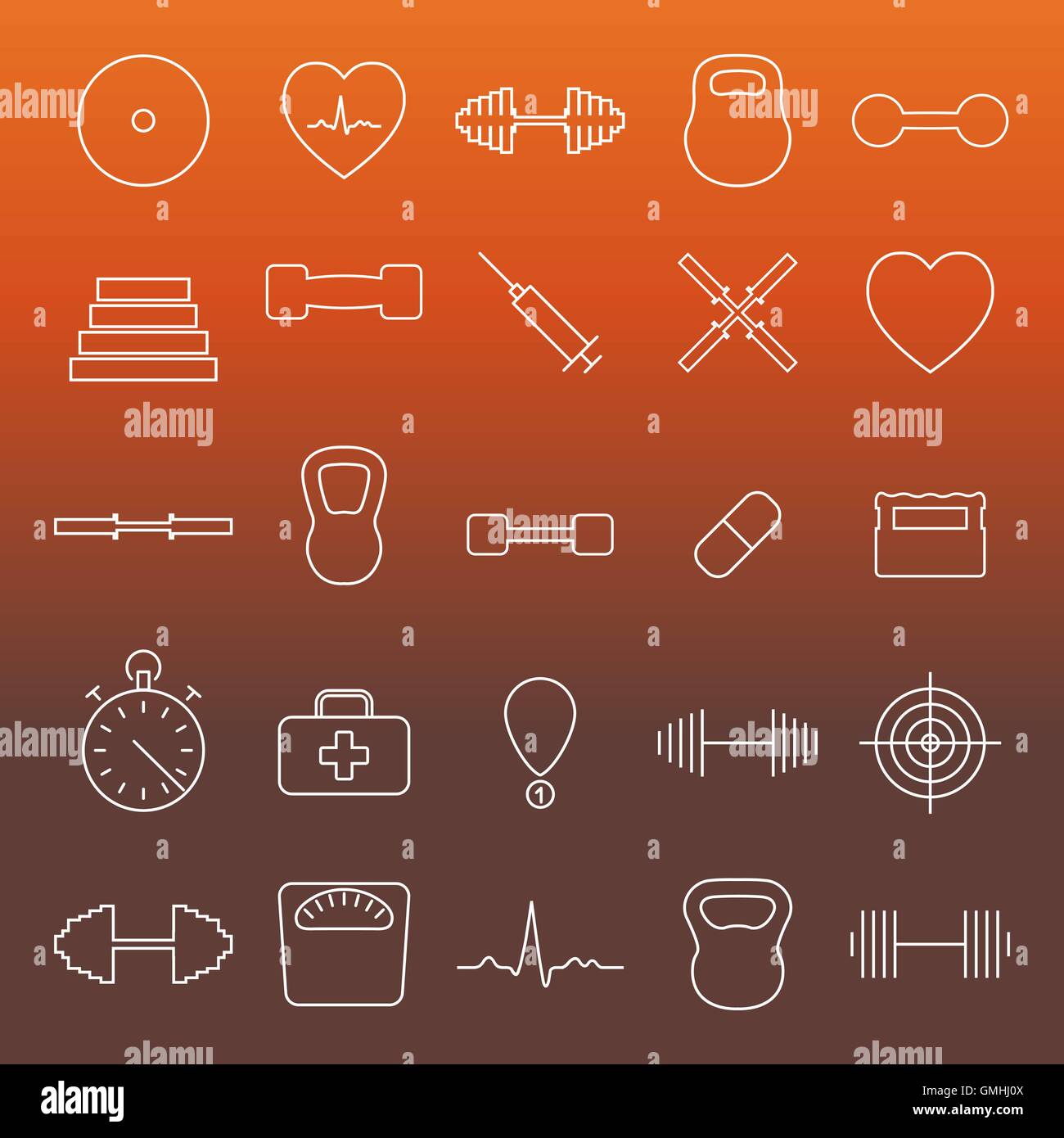 Icons sport and health, vector illustration Stock Vector Image & Art ...