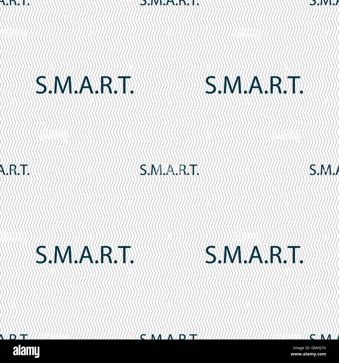 Smart sign icon. Press button. Seamless abstract background with ...