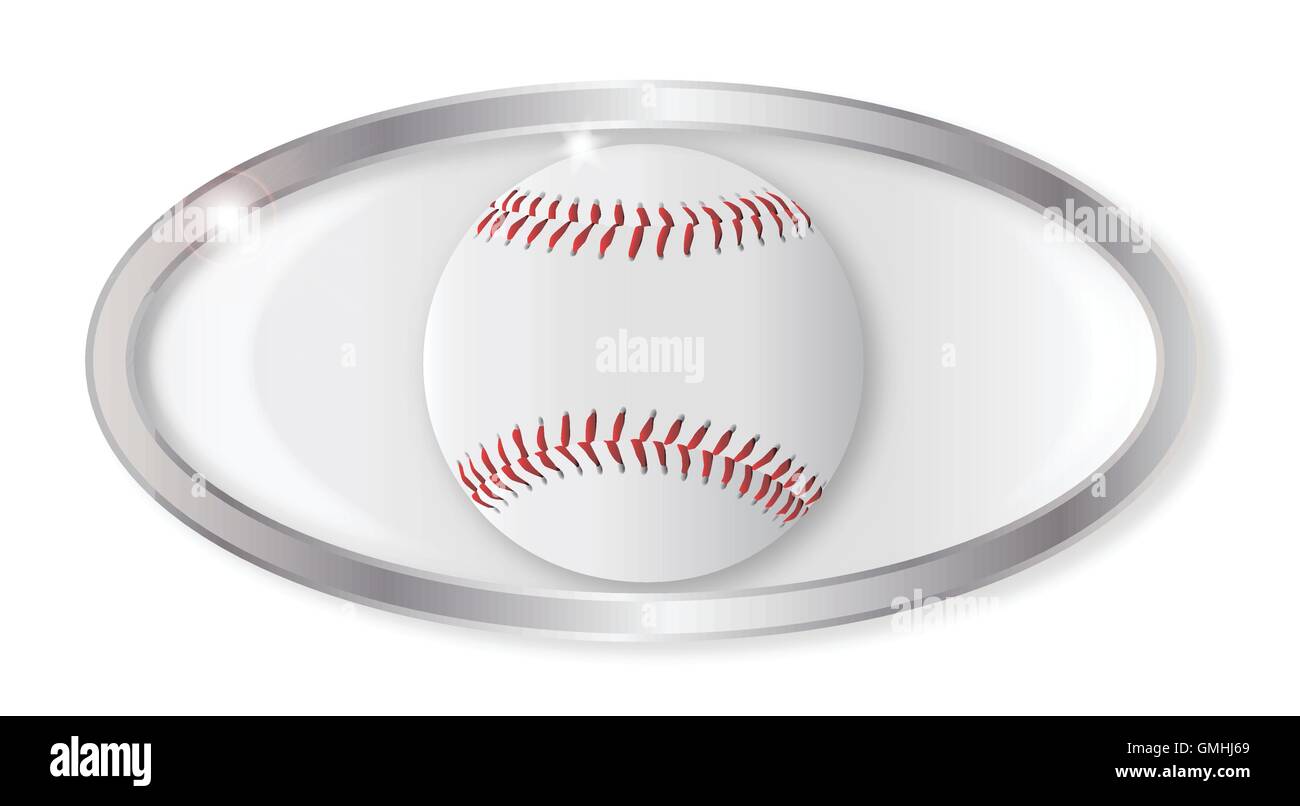 Baseball Oval Button Stock Vector Image & Art - Alamy