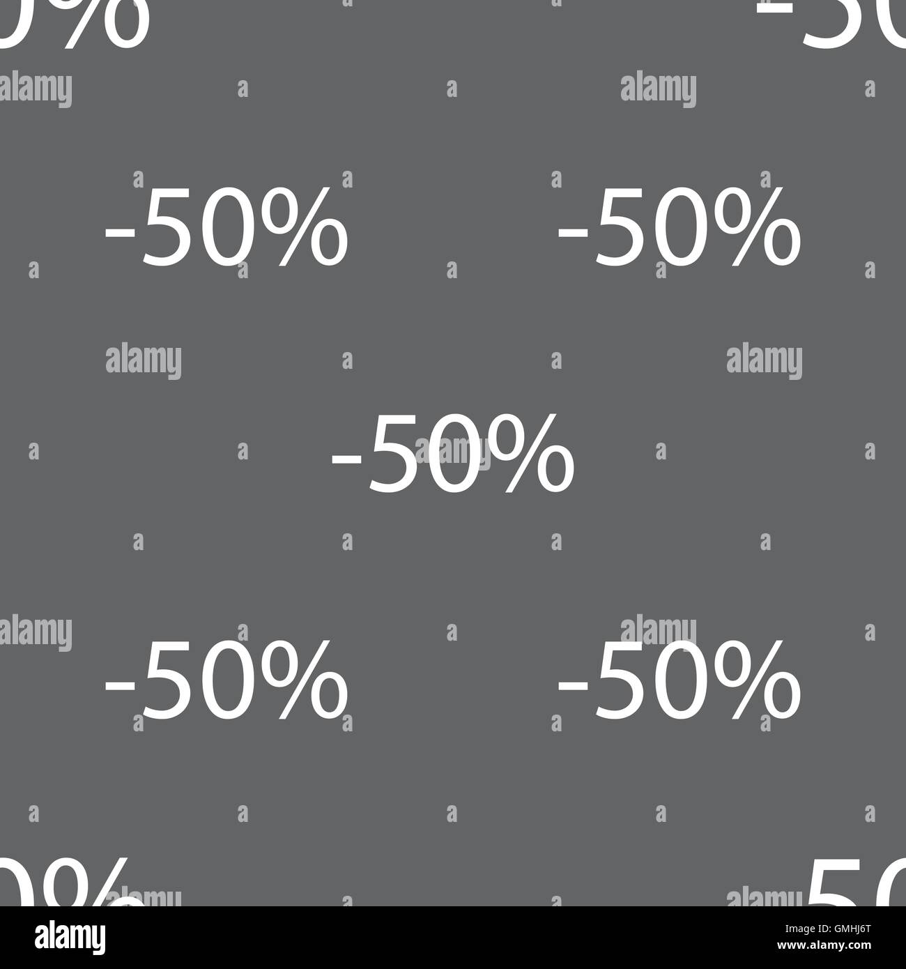 50 percent discount sign icon. Sale symbol. Special offer label ...