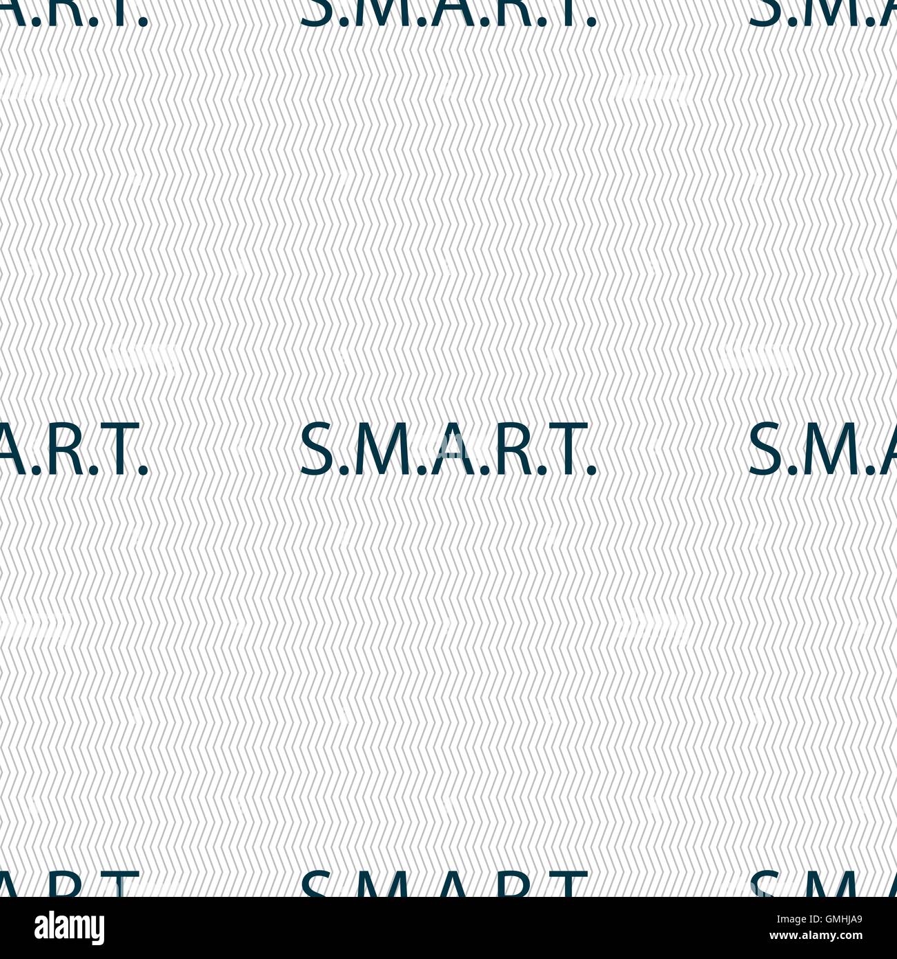 Smart sign icon. Press button. Seamless abstract background with ...