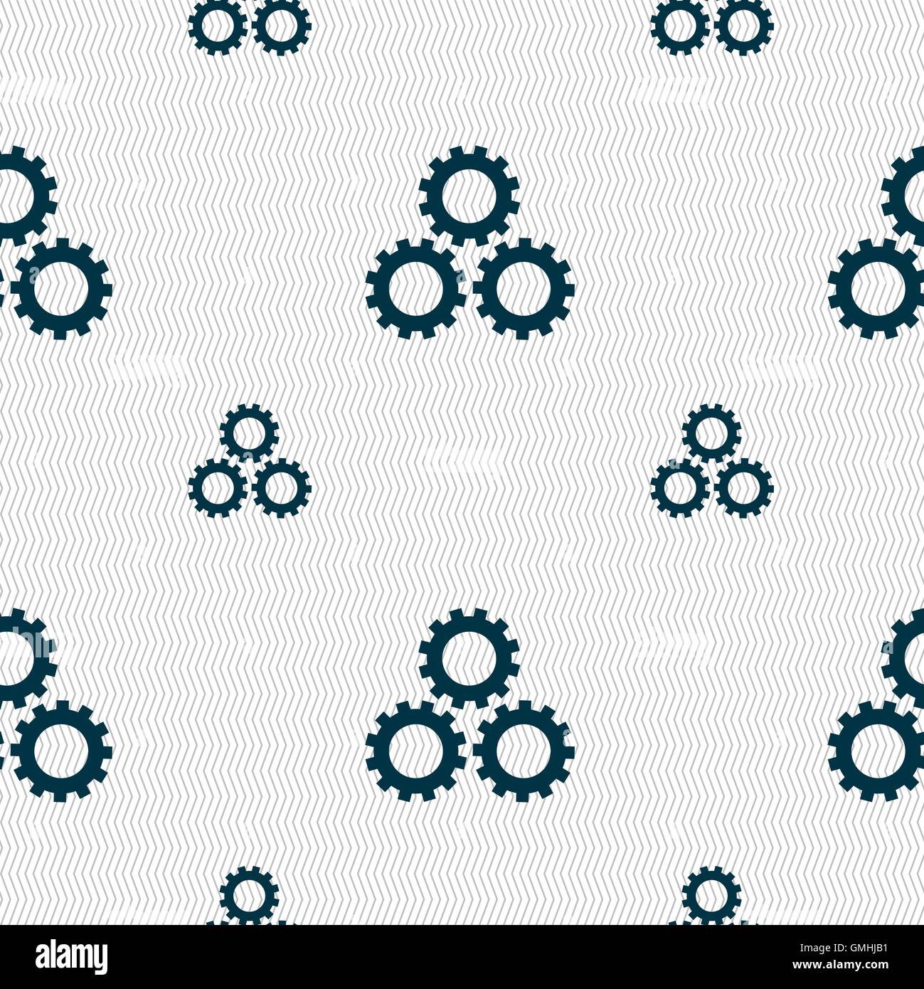 Cog settings sign icon. Cogwheel gear mechanism symbol. Seamless ...