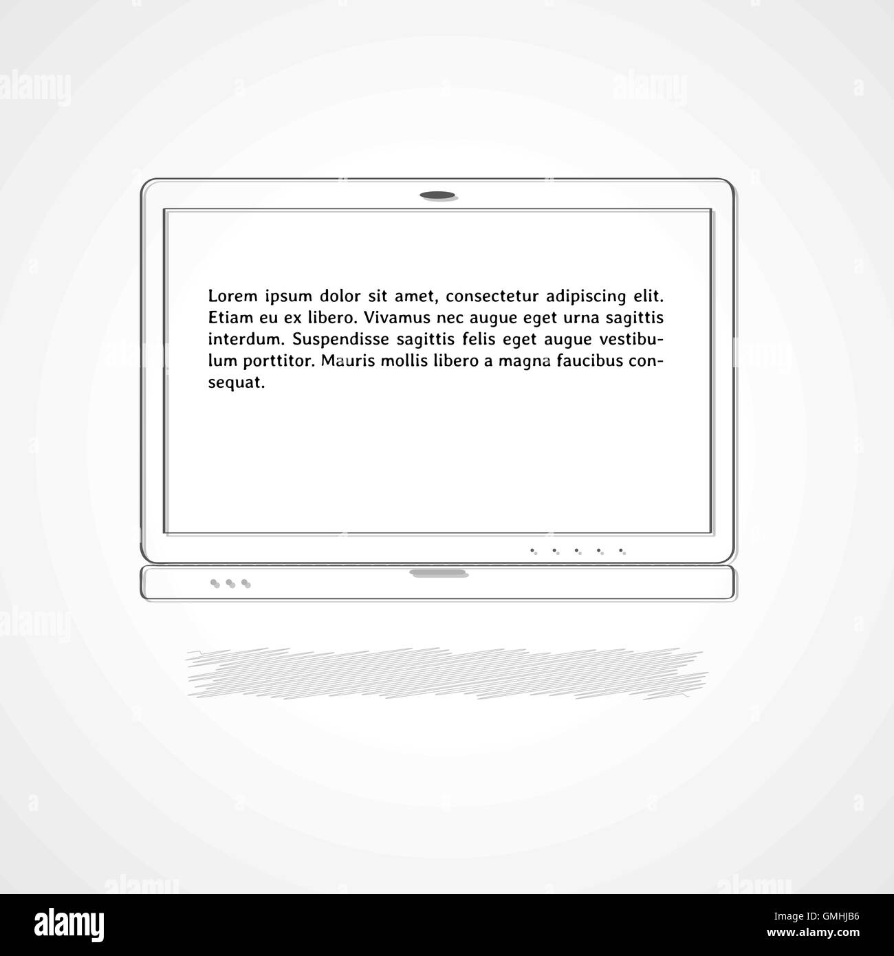 laptop with sample text Stock Vector Image & Art - Alamy