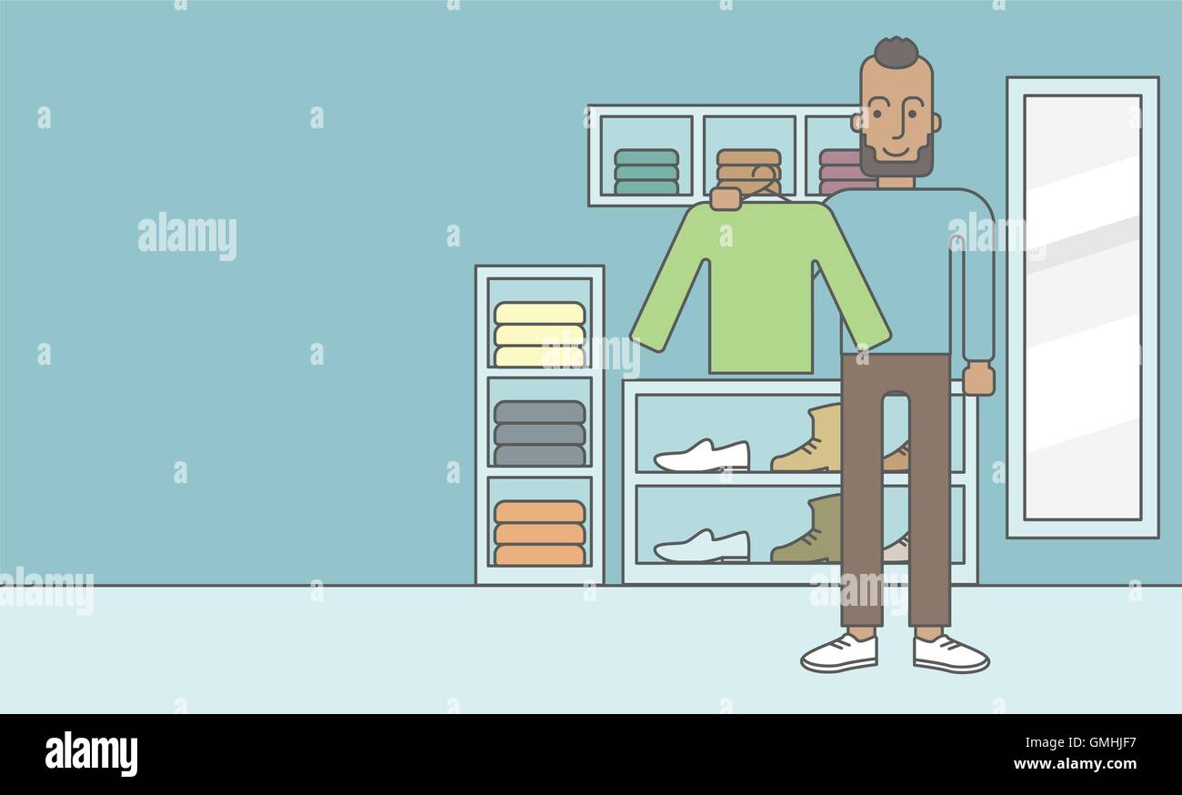 Man in store Stock Vector Image & Art - Alamy