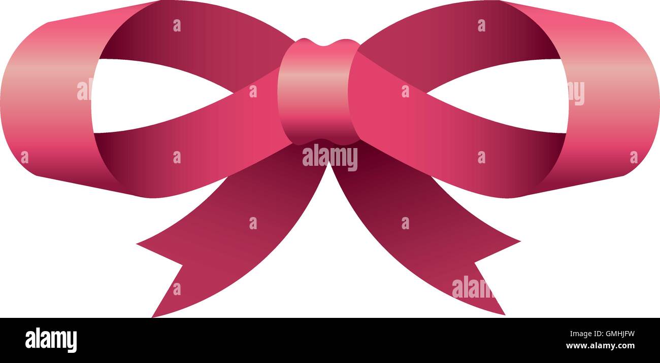 ribbon bow pink Stock Vector Image & Art - Alamy