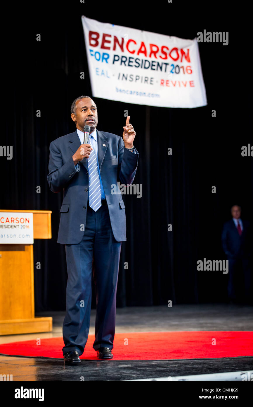 HENDERSON, NV - November 15, 2015: Dr. Ben Carson Rally at Henderson ...