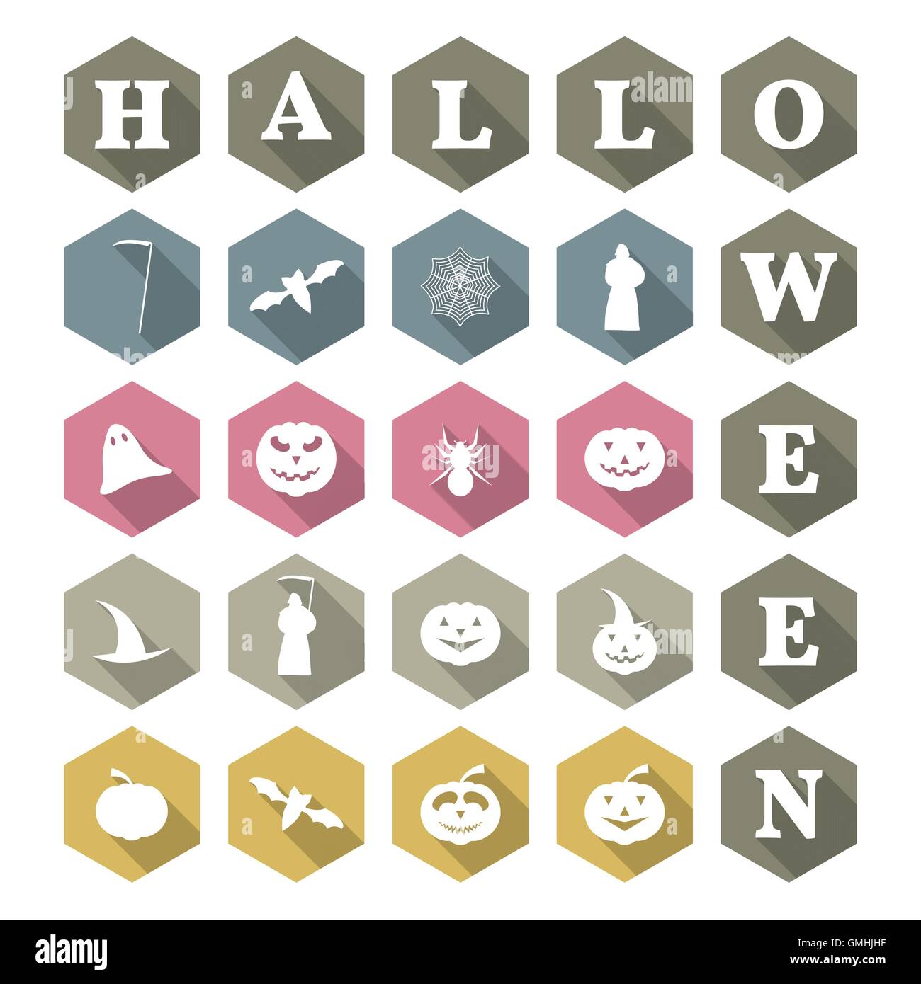 Halloween bat icon flat Cut Out Stock Images & Pictures - Alamy