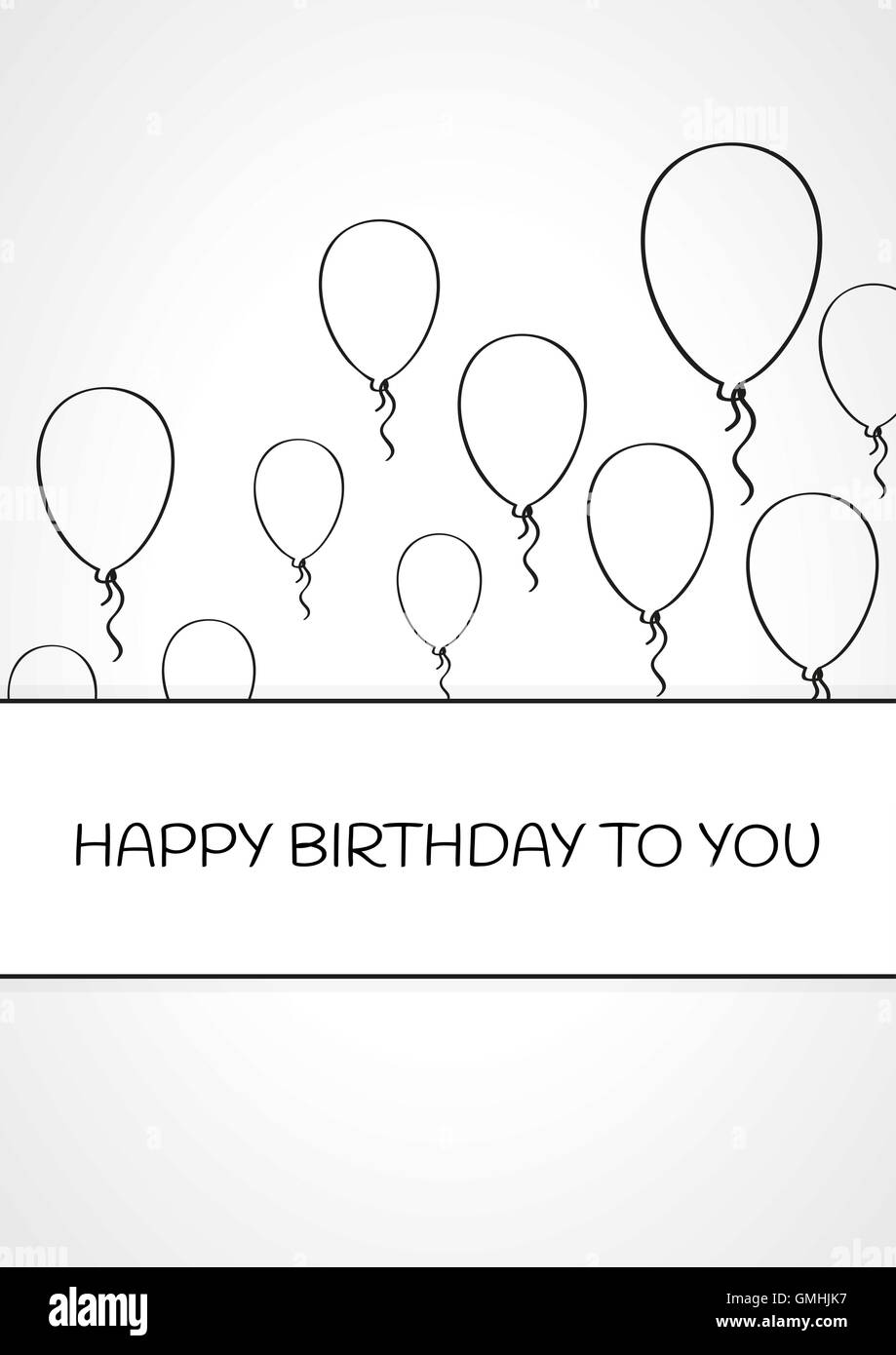 linear birthday card Stock Vector Image & Art - Alamy