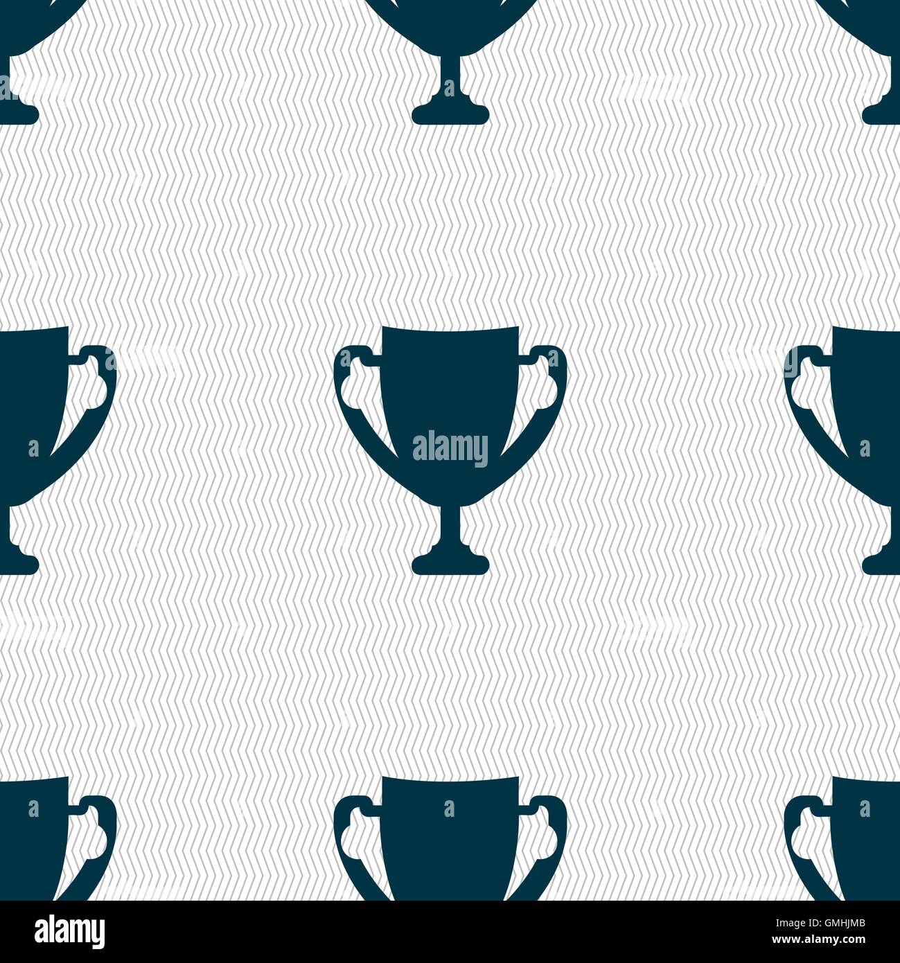 Winner cup sign icon. Awarding of winners symbol. Trophy. Seamless ...