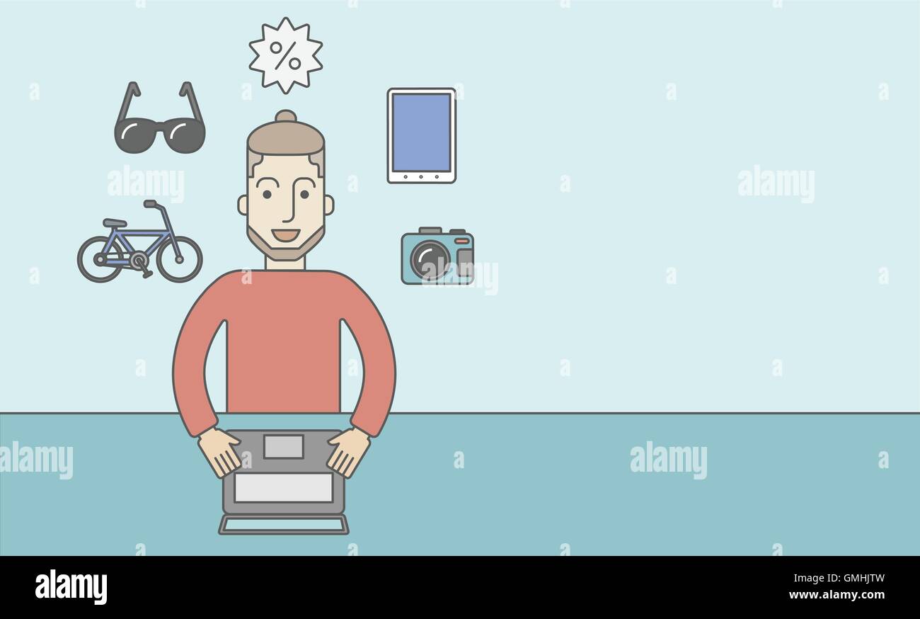 Customer horizontal Stock Vector Images - Alamy