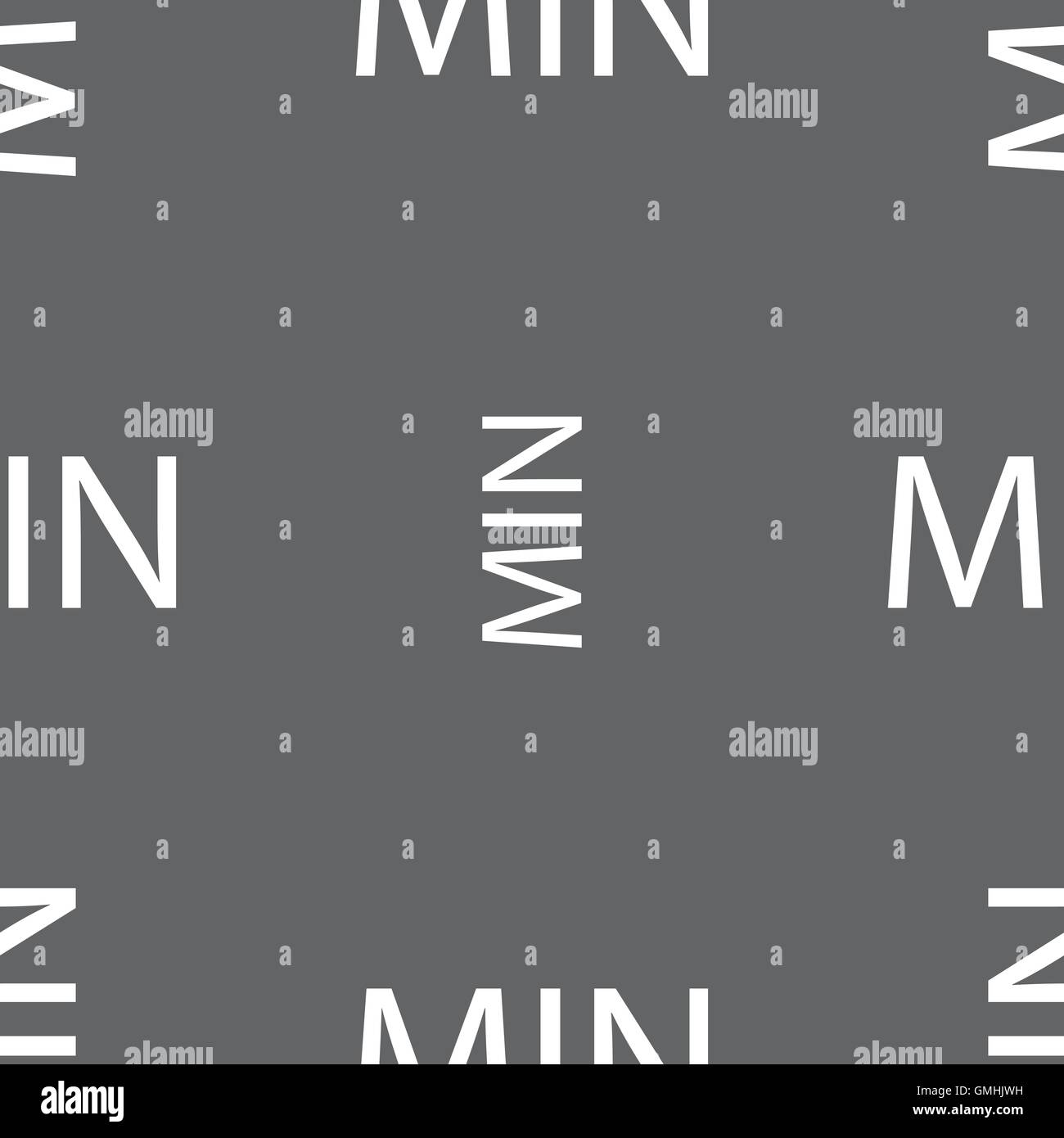 minimum sign icon. Seamless pattern on a gray background. Vector Stock ...