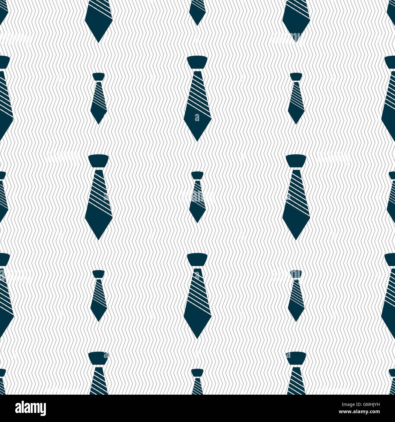 Tie sign icon. Business clothes symbol. Seamless abstract background ...