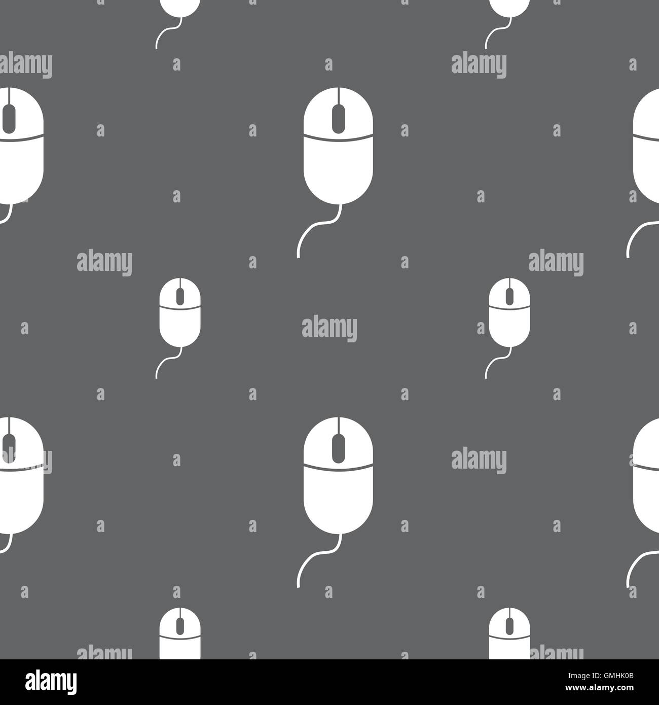 Computer mouse sign icon. Optical with wheel symbol. Seamless pattern ...