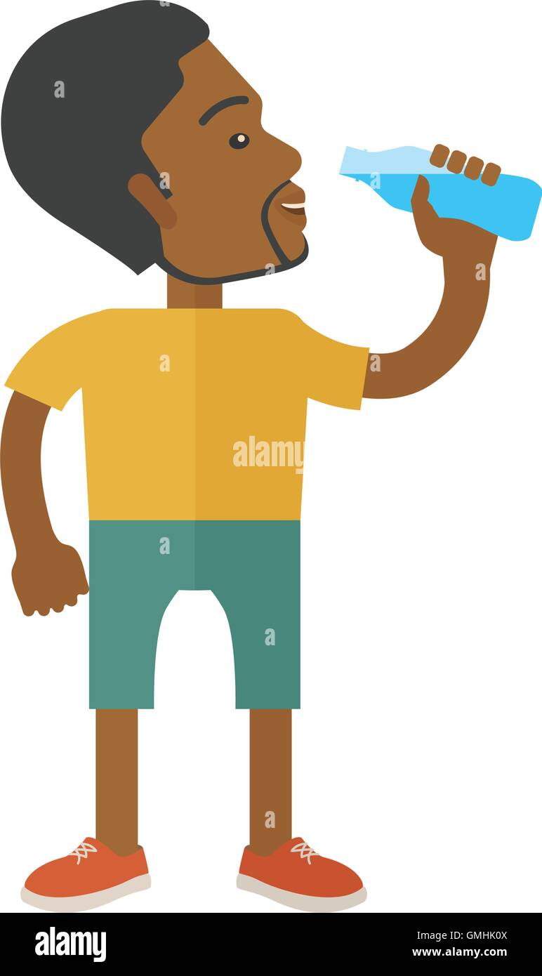 Man drinking water Stock Vector Image & Art - Alamy