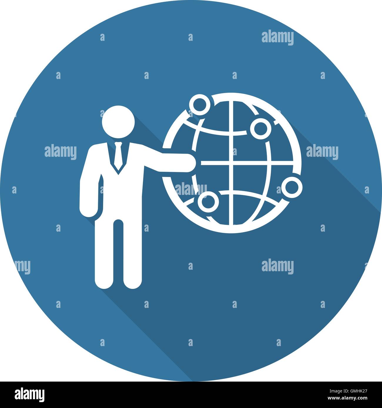 Global Business Icon. Flat Design Stock Vector Image & Art - Alamy