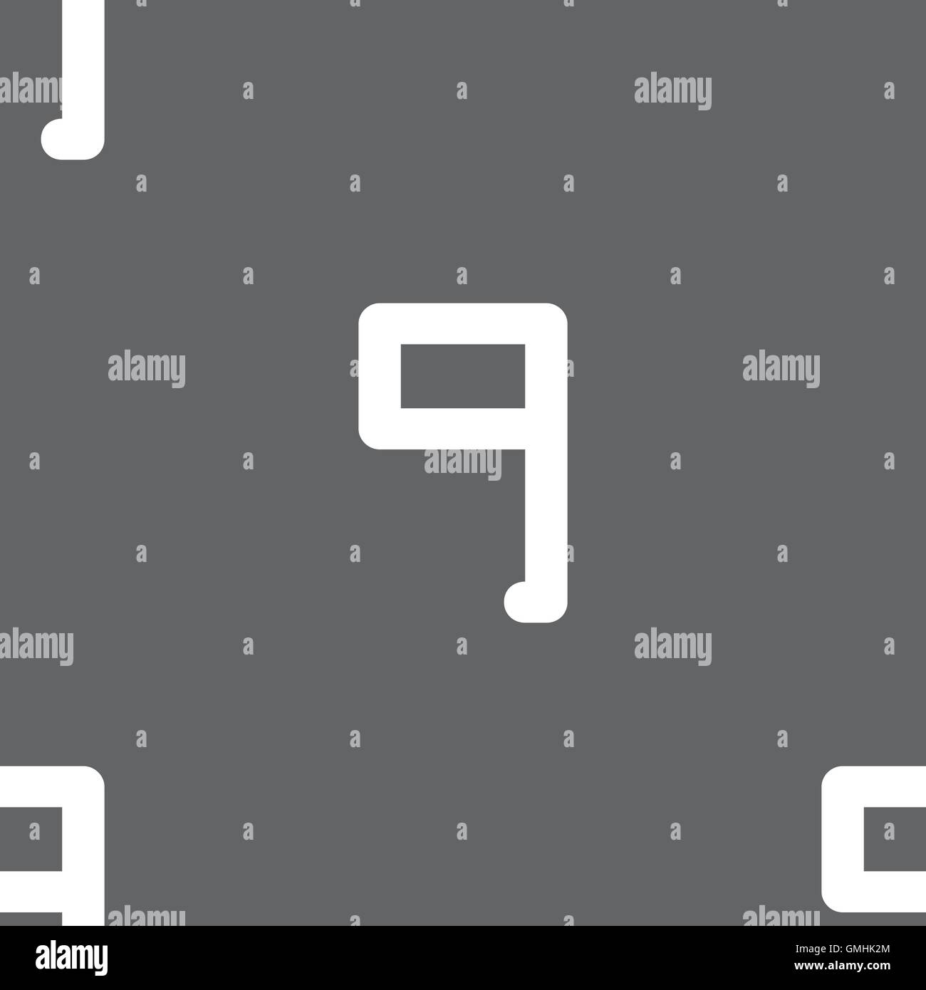 number Nine icon sign. Seamless pattern on a gray background. Vector ...