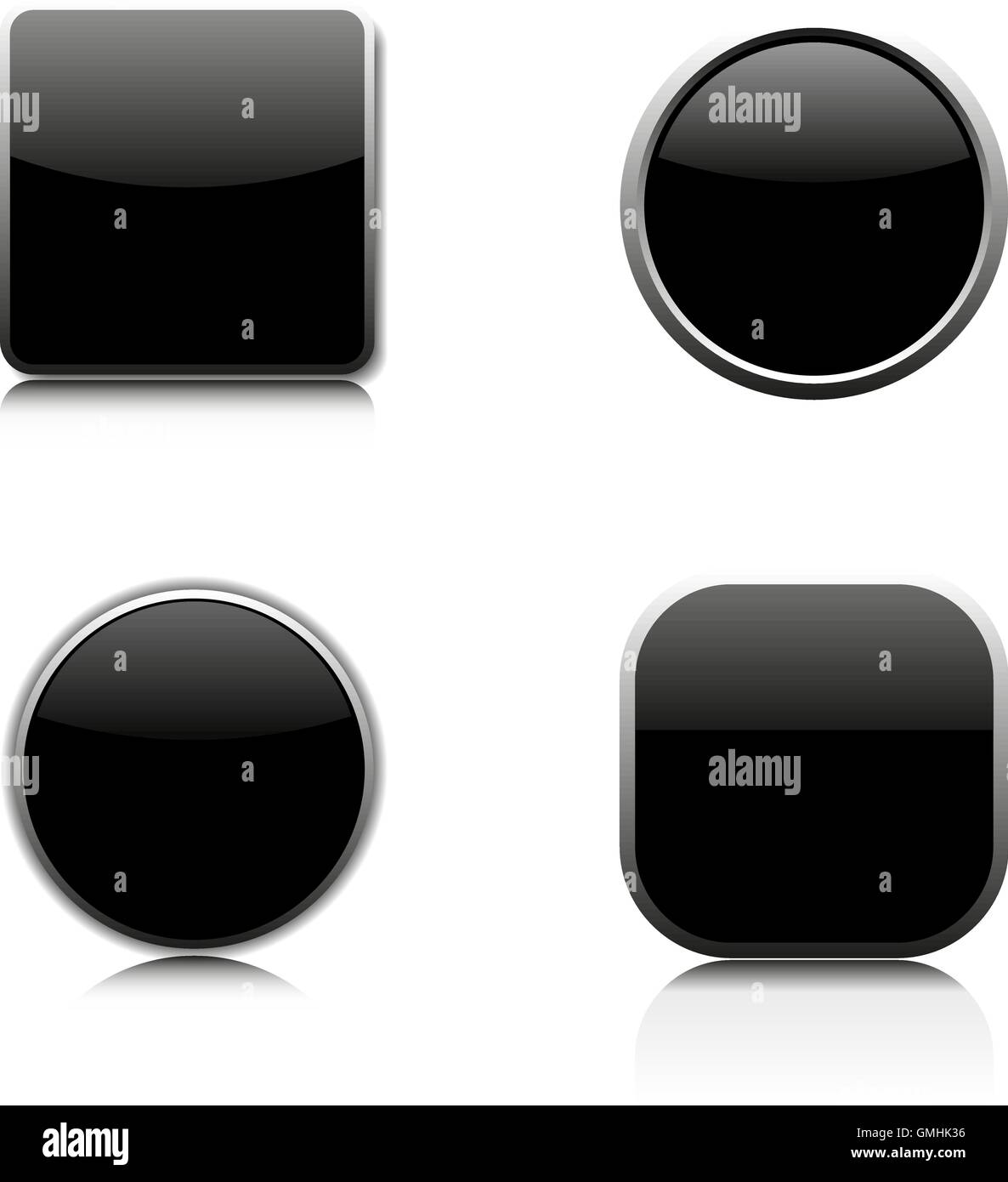 Set of glass buttons, vector illustration Stock Vector Image & Art - Alamy
