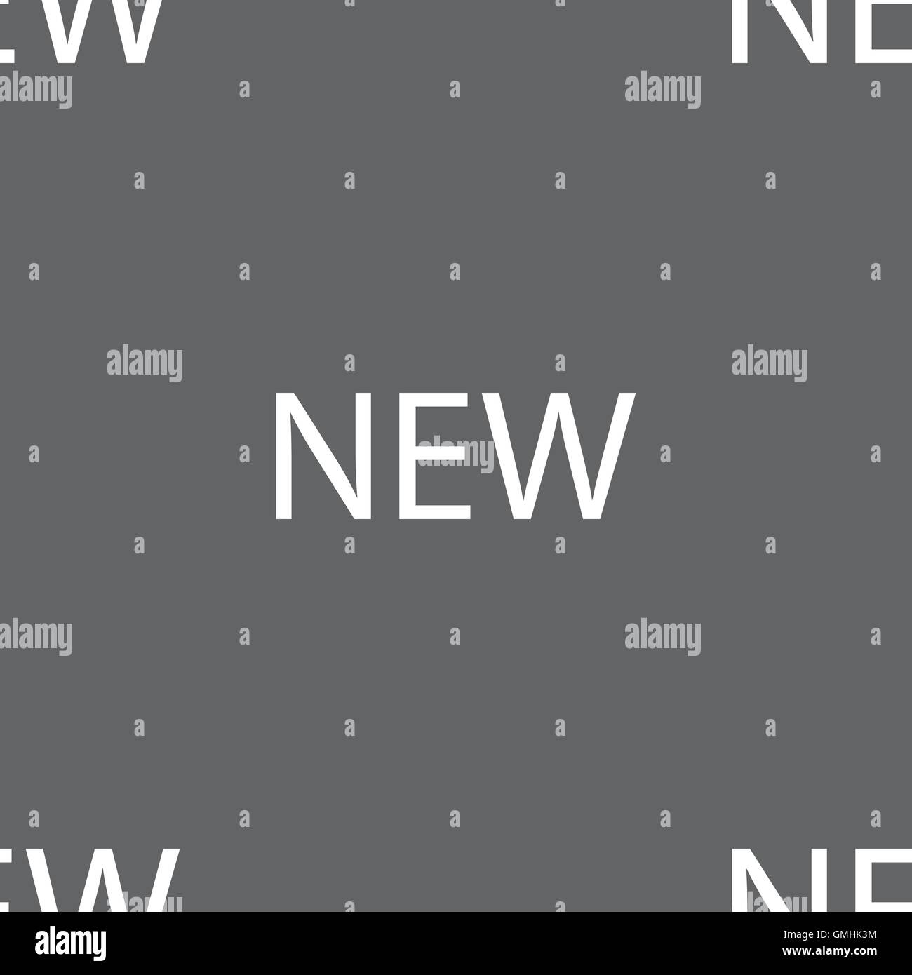 New sign icon. arrival button symbol. Seamless pattern on a gray ...