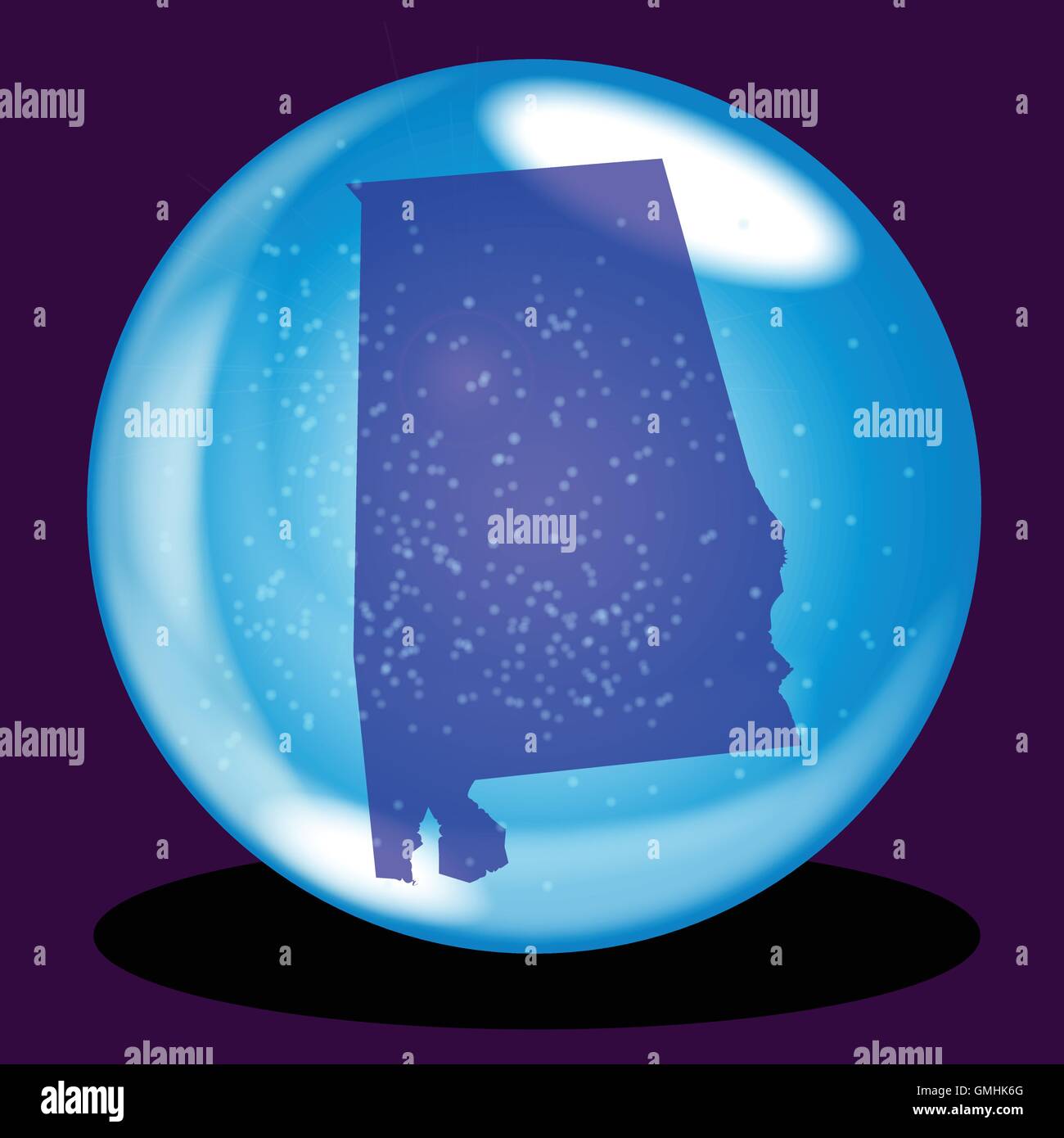 Alabama State Crystal Ball Map Stock Vector Image & Art - Alamy