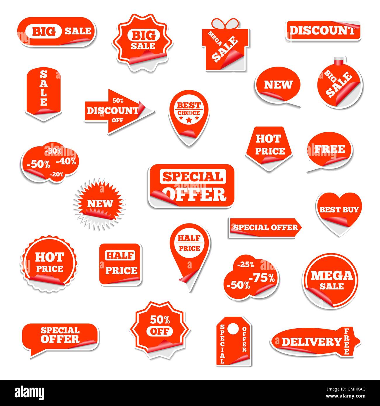 Set of bright labels, vector illustration Stock Vector Image & Art - Alamy