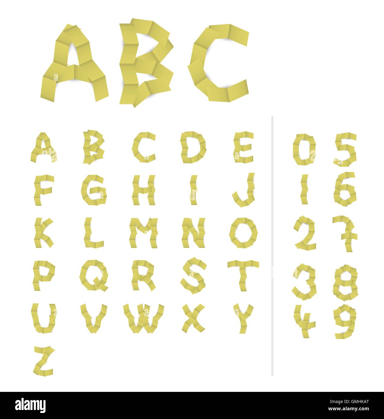 paper alphabet letters Stock Vector Image & Art - Alamy