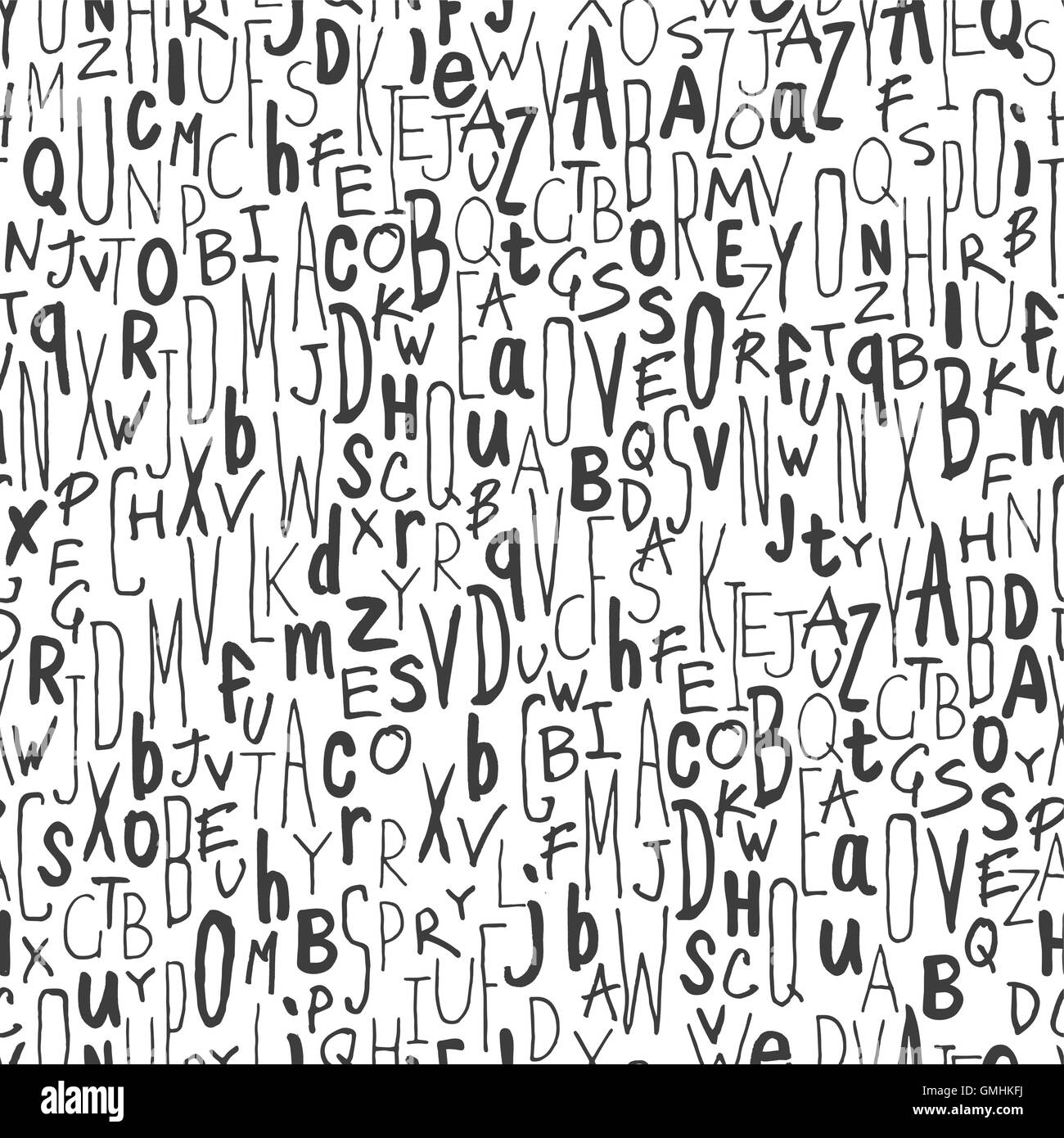 Hand drawn letters seamless Stock Vector Images - Alamy