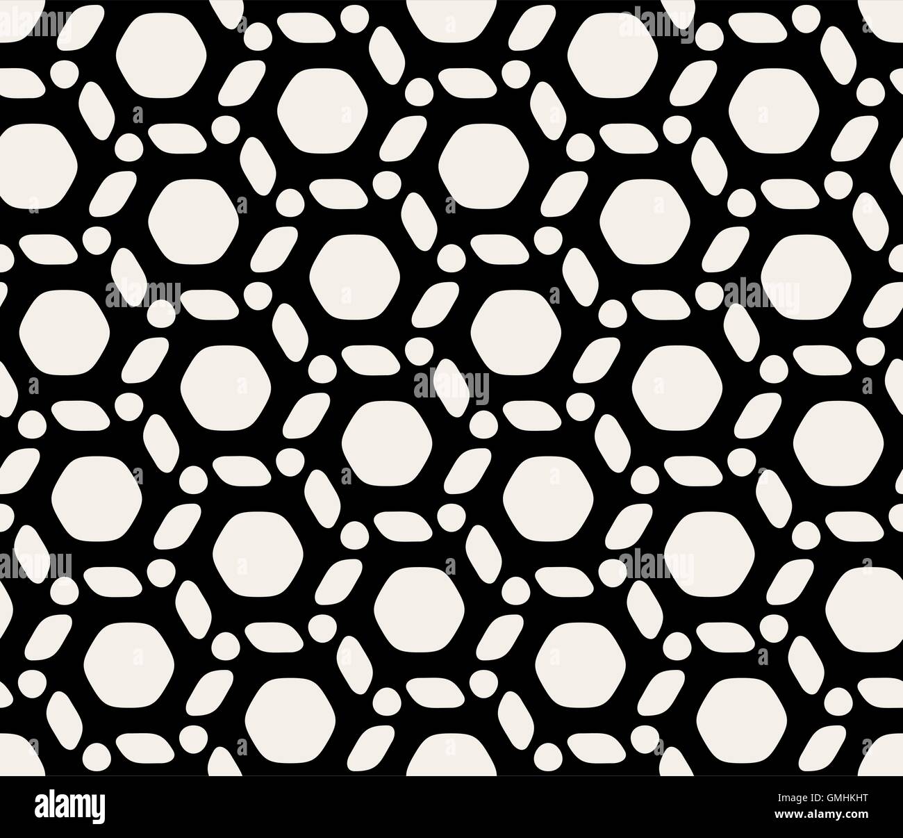 Vector seamless black white hexagon Stock Vector Images - Alamy