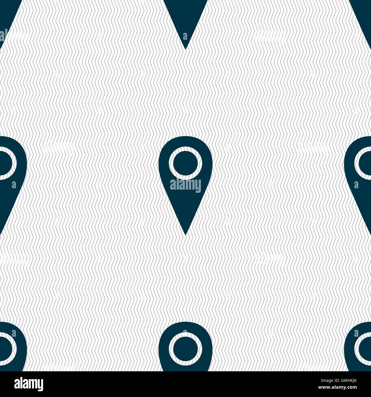 Map pointer icon sign. Seamless abstract background with geometric shapes. Vector Stock Vector ...