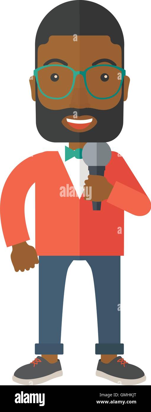 Black man male journalist reporter media hi-res stock photography and ...