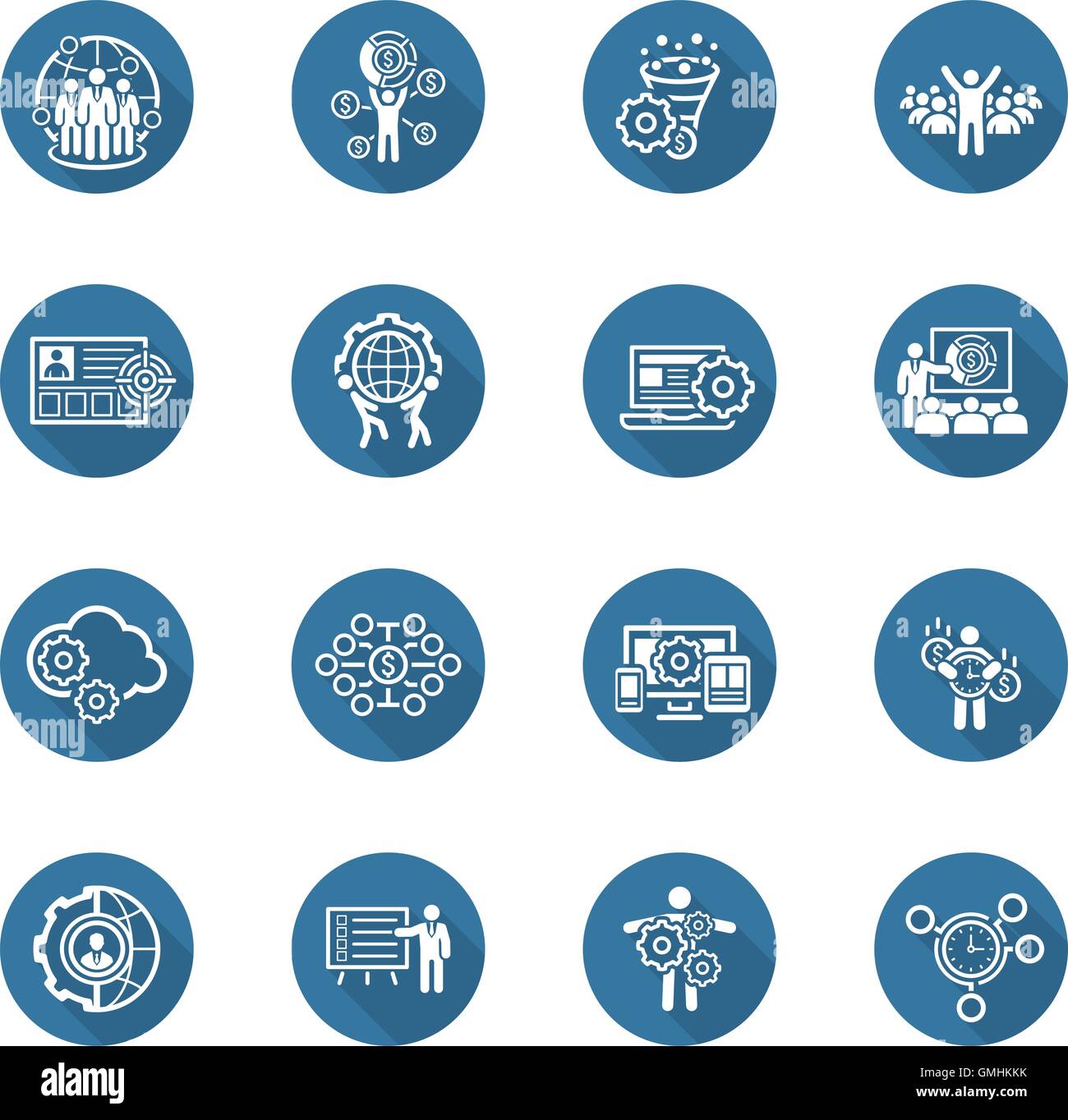 Flat Design Business Icons Set Stock Vector Image & Art - Alamy