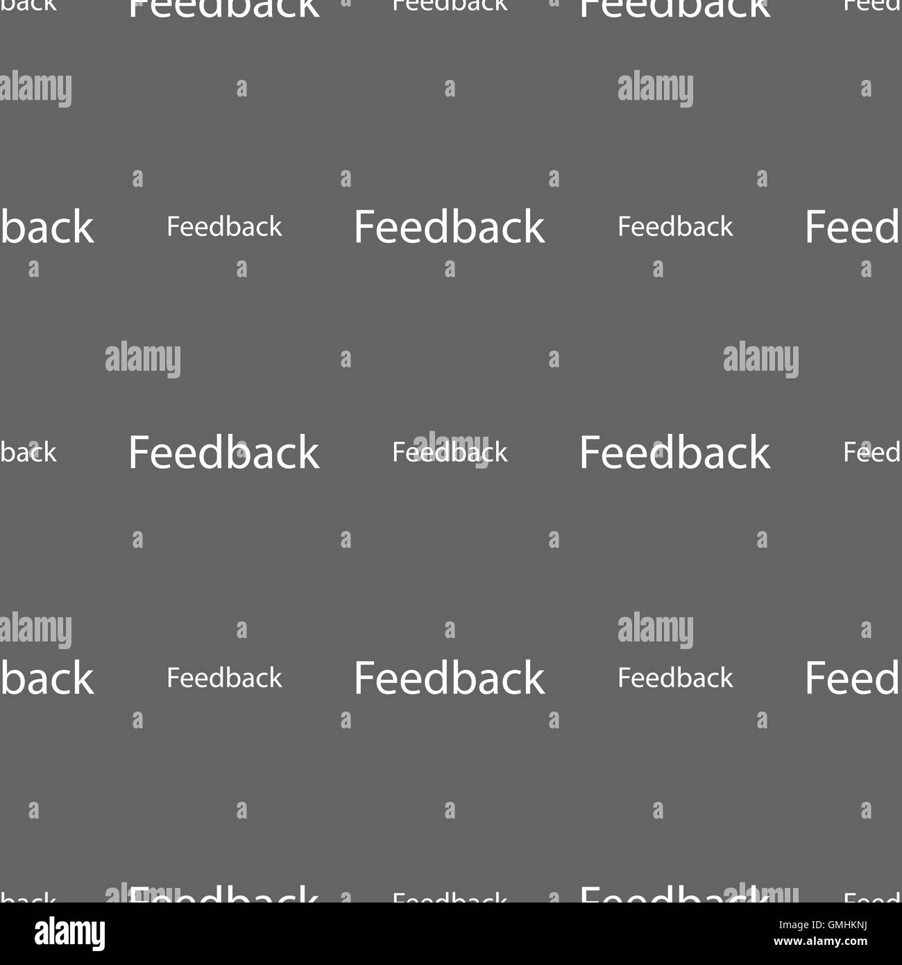 Feedback sign icon. Seamless pattern on a gray background. Vector Stock ...