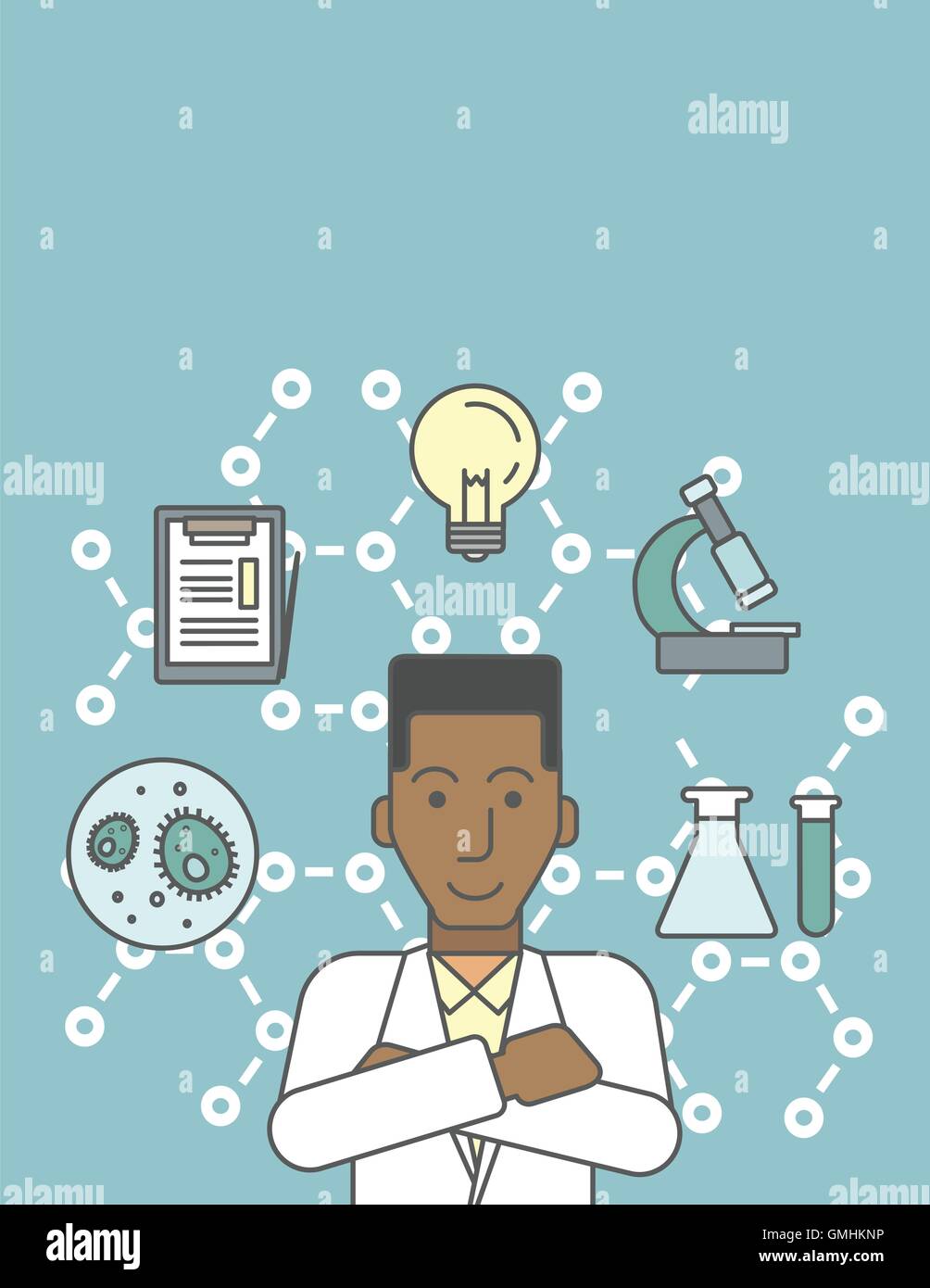 Science assistant cartoon professor scientist hi-res stock photography ...