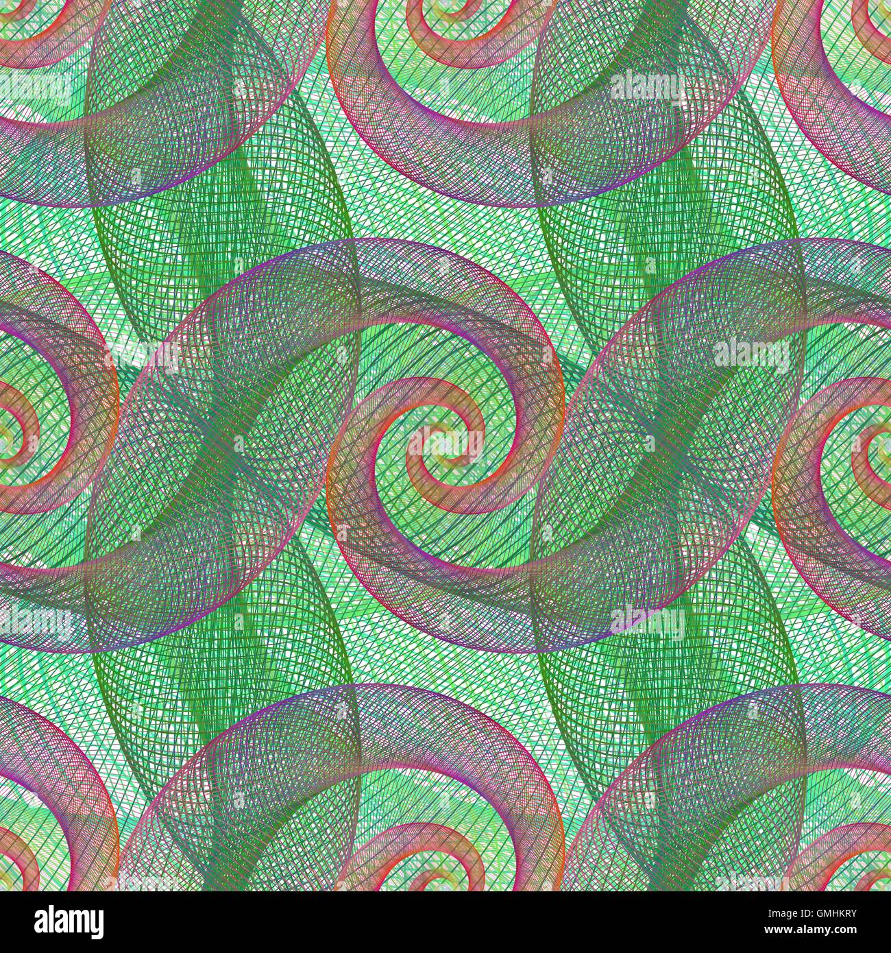 Repeating wired spiral pattern background Stock Vector Image & Art - Alamy