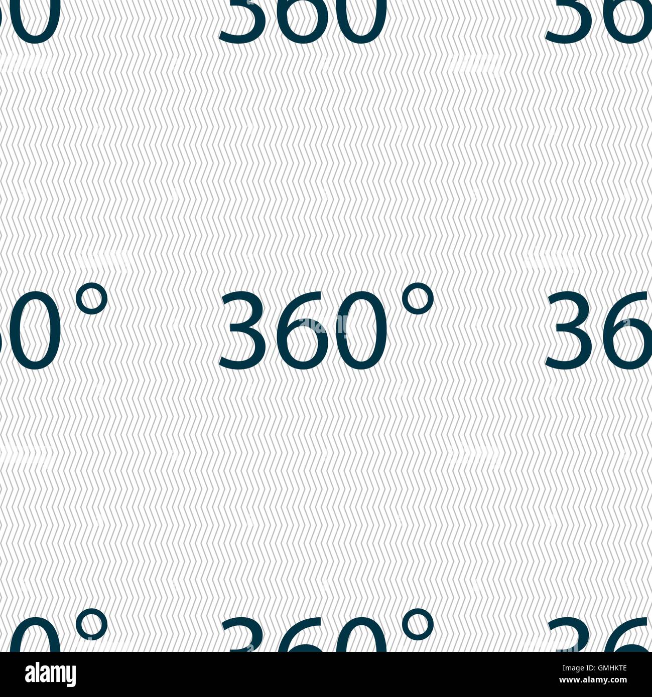 Angle 360 degrees sign icon. Geometry math symbol. Full rotation ...