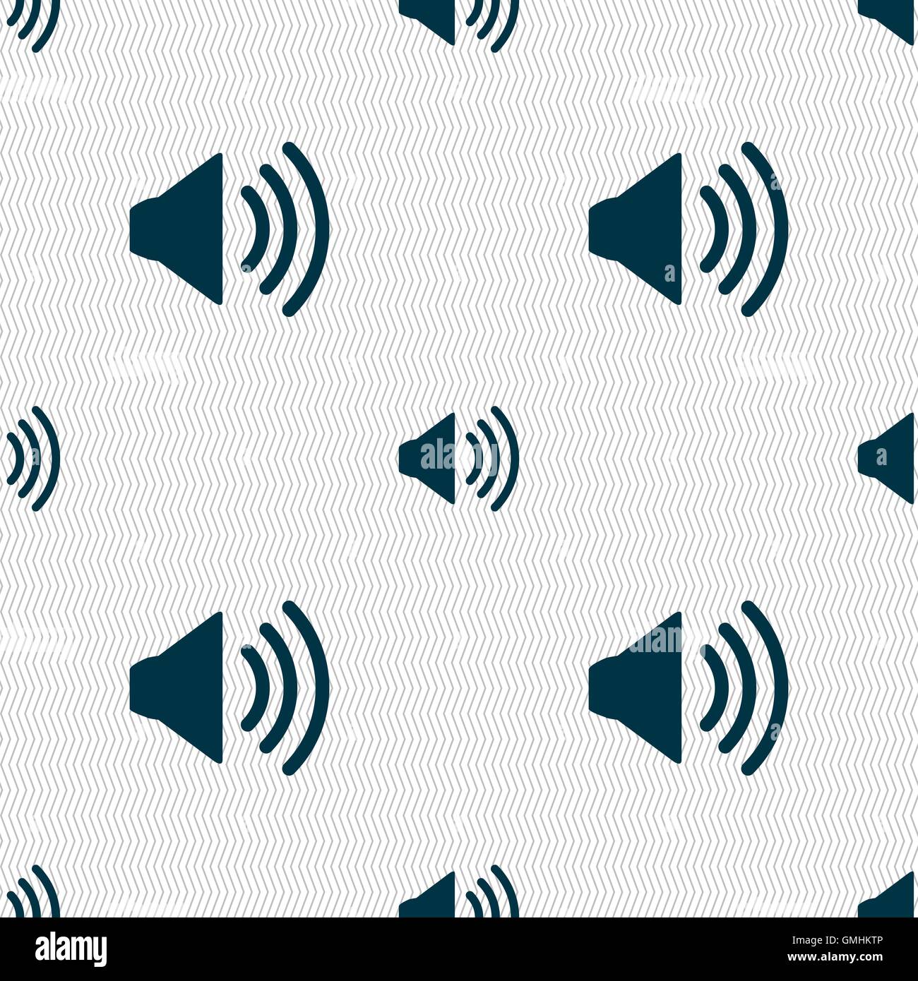 Speaker volume sign icon. Sound symbol. Seamless abstract background ...