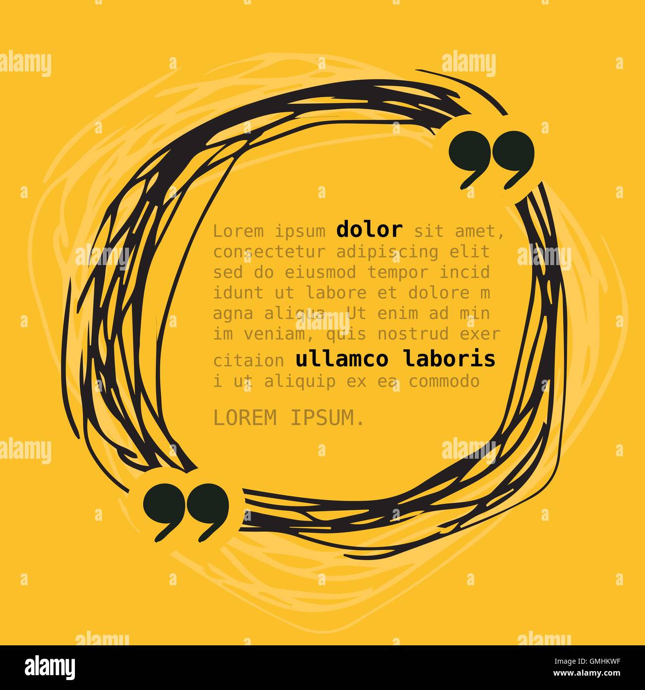 Circle frame with quote on yellow background Stock Vector Image & Art ...