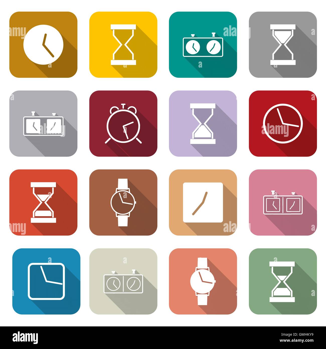 Icons Clock Vector Illustration Stock Vector Image And Art Alamy