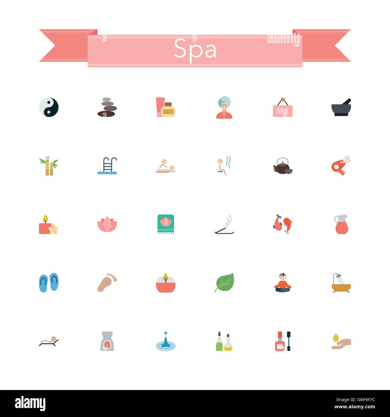 Spa vector icon flat Cut Out Stock Images & Pictures - Alamy