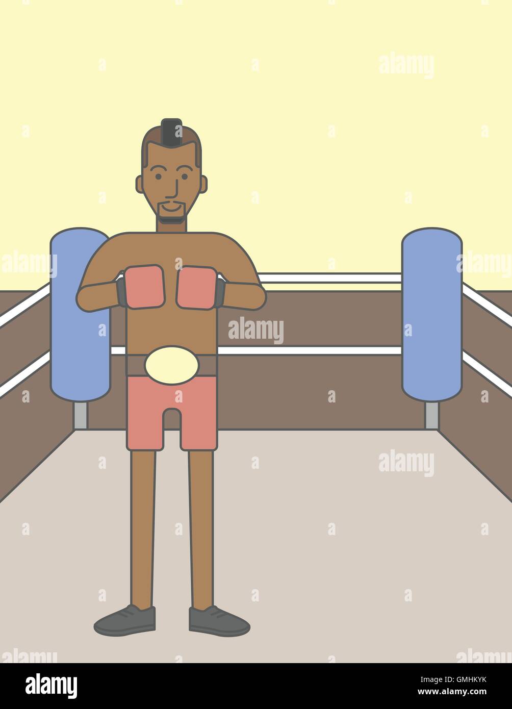 Boxer african man Stock Vector Image & Art - Alamy
