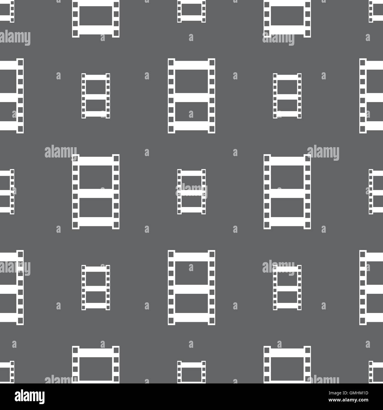 Video sign icon. frame symbol. Seamless pattern on a gray background ...
