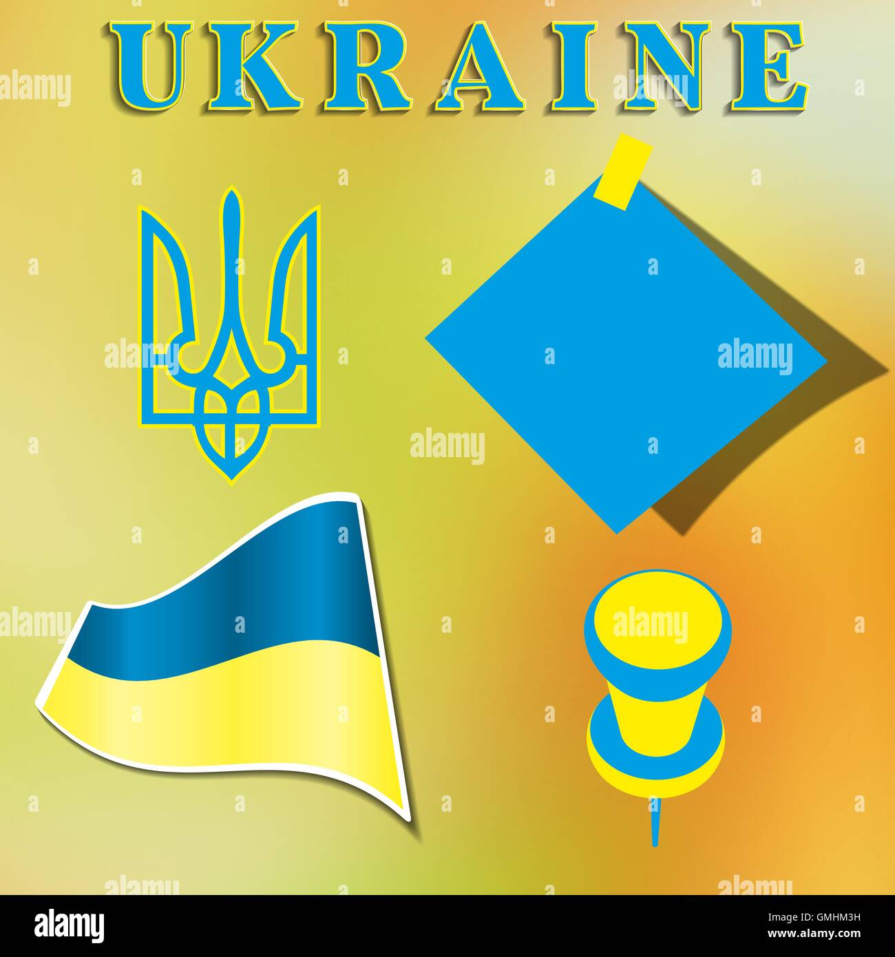 Set Ukrainian symbolism, vector illustration Stock Vector Image & Art ...