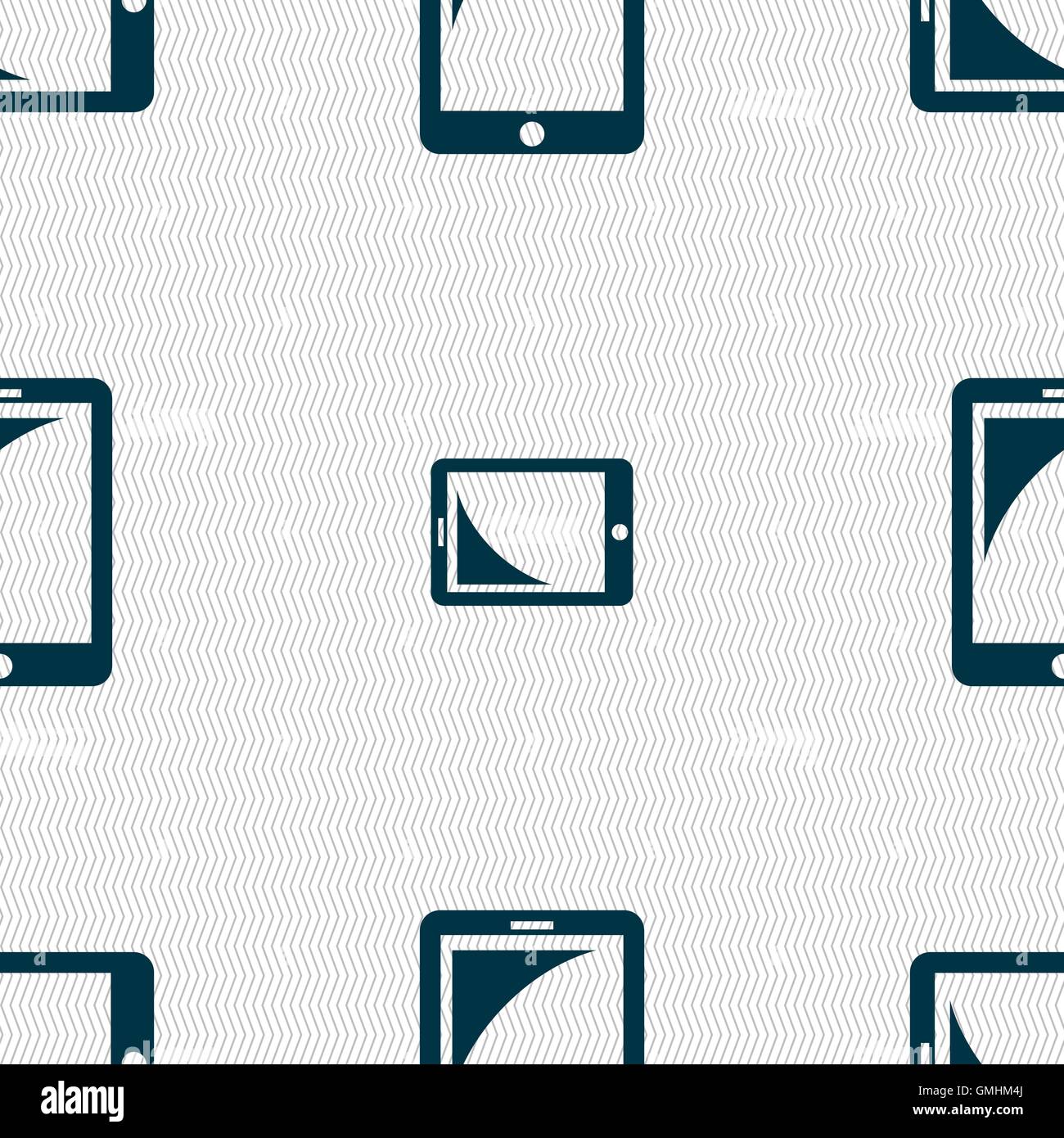 Tablet sign icon. smartphone button. Seamless abstract background with ... Tablet sign icon. smartphone button. Seamless abstract background with ...